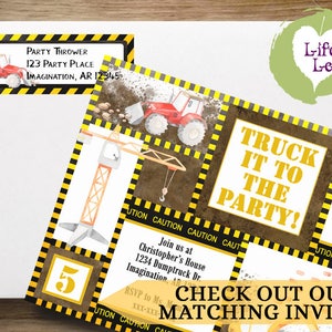 Construction Party Address Labels INSTANT DOWNLOAD - Etsy