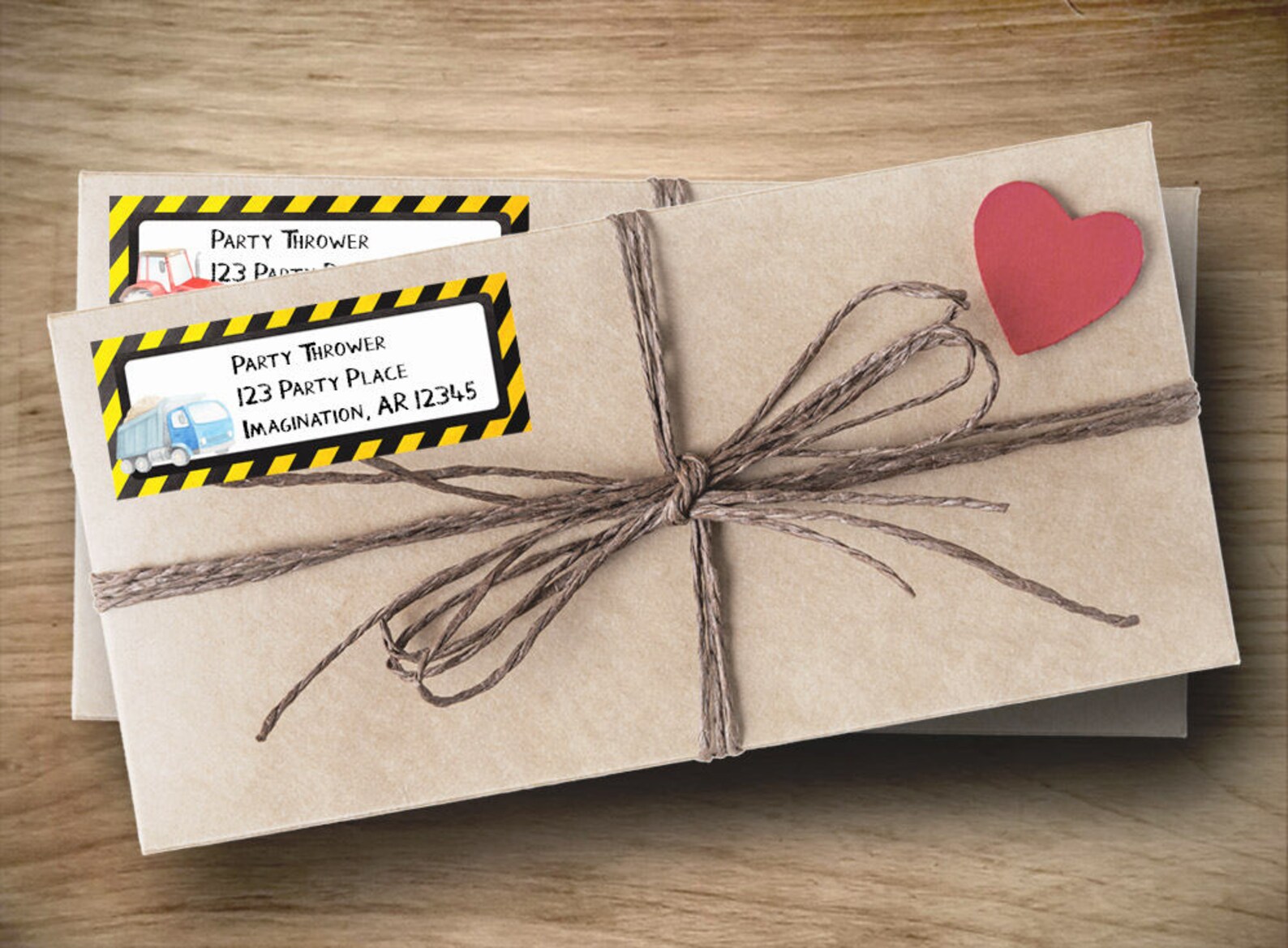 Construction Party Address Labels INSTANT DOWNLOAD - Etsy