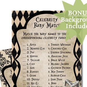 Your Wonderland Story Celebrity Baby Match - Etsy