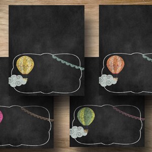 Hot Air Balloons Tent Labels 8 / Editable / INSTANT DOWNLOAD / Food ...