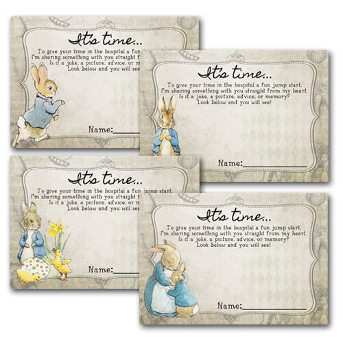 Peter Rabbit Hospital Fun Cards - Etsy