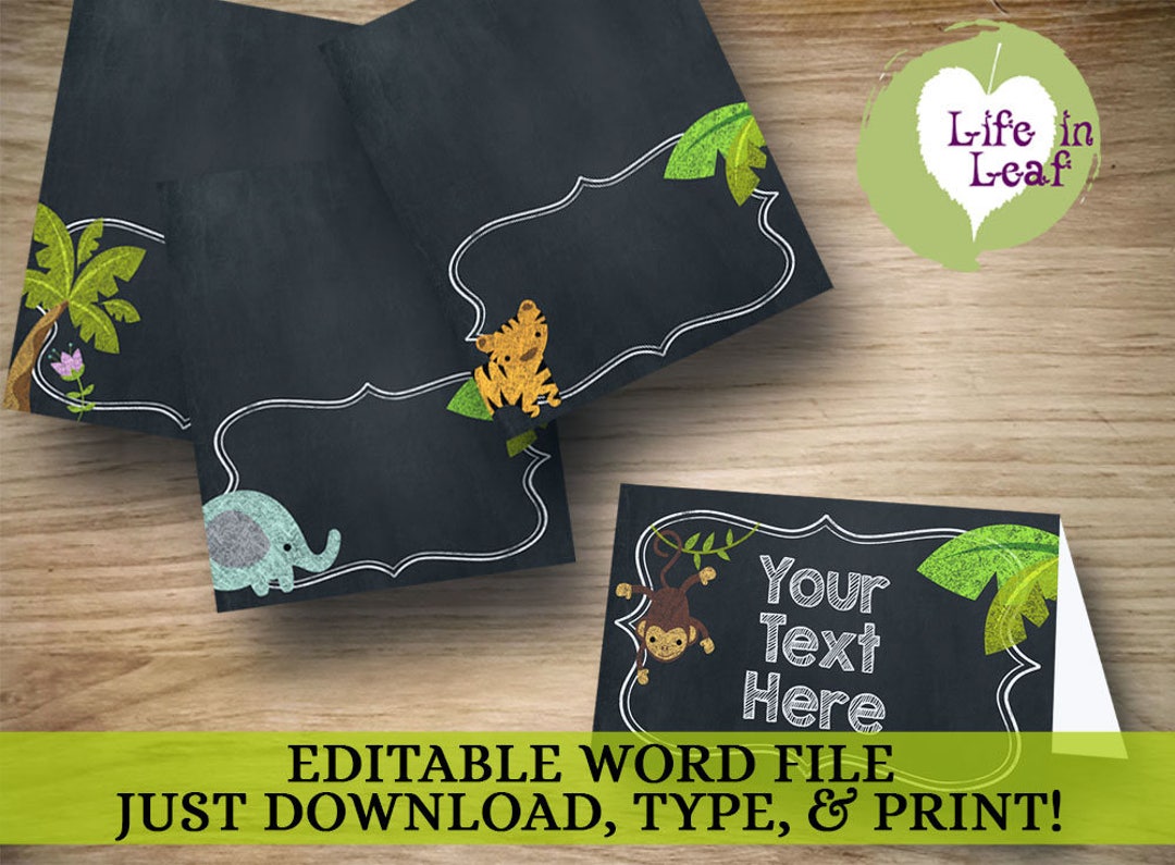 Chalkboard Zoo Labels Deluxe 16 / Editable / INSTANT - Etsy