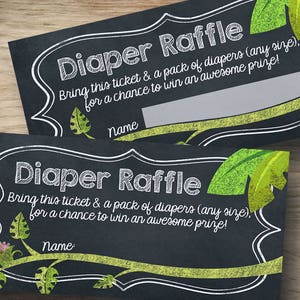 Jungle/safari Diaper Raffle Tickets INSTANT DOWNLOAD - Etsy