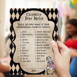 Your Wonderland Story Celebrity Baby Match - Etsy