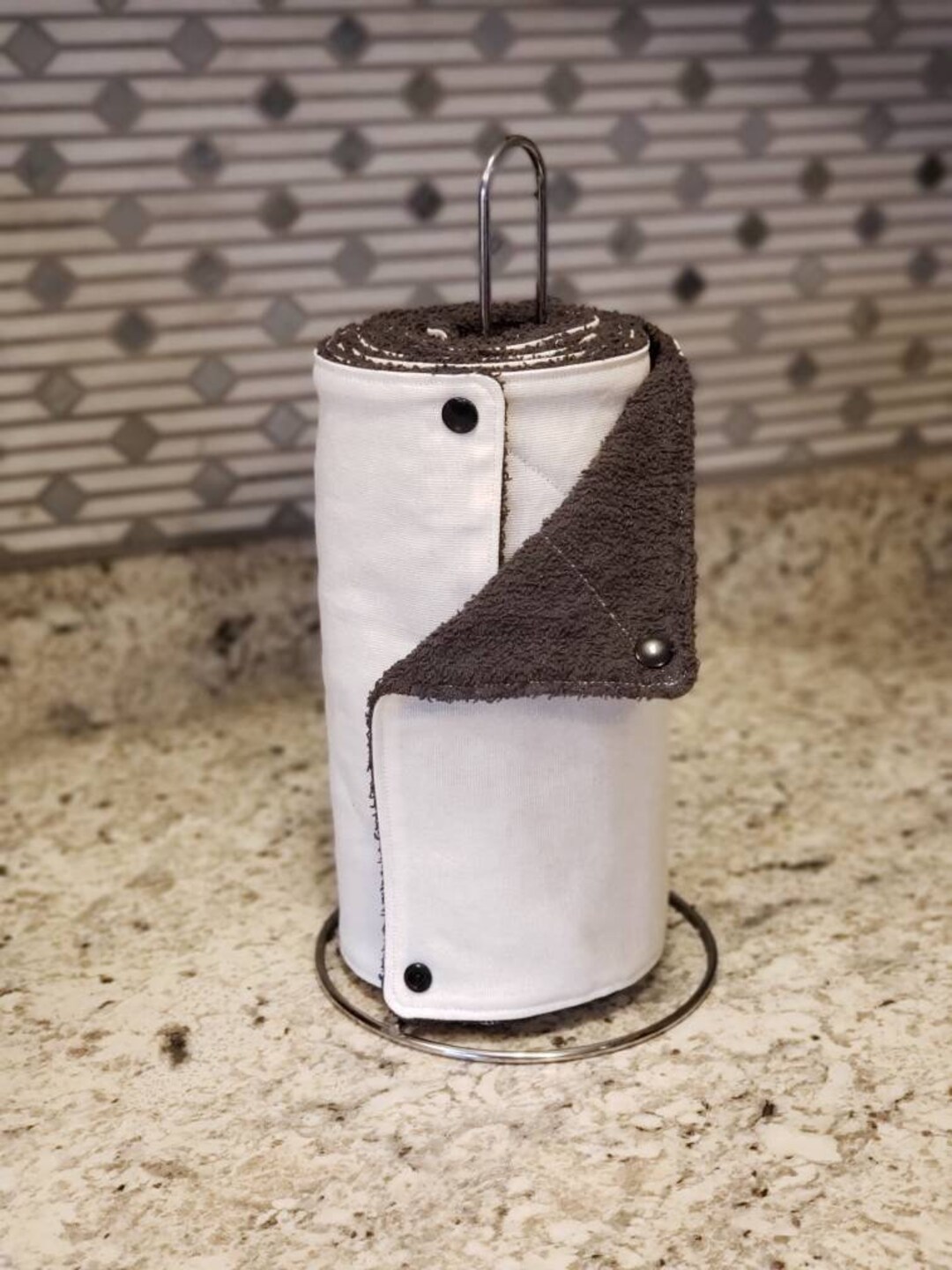 Reusable Paper Towels // Black & White // Paper Towels With Snaps or ...