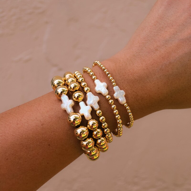 Gold Bead Bracelet - Etsy