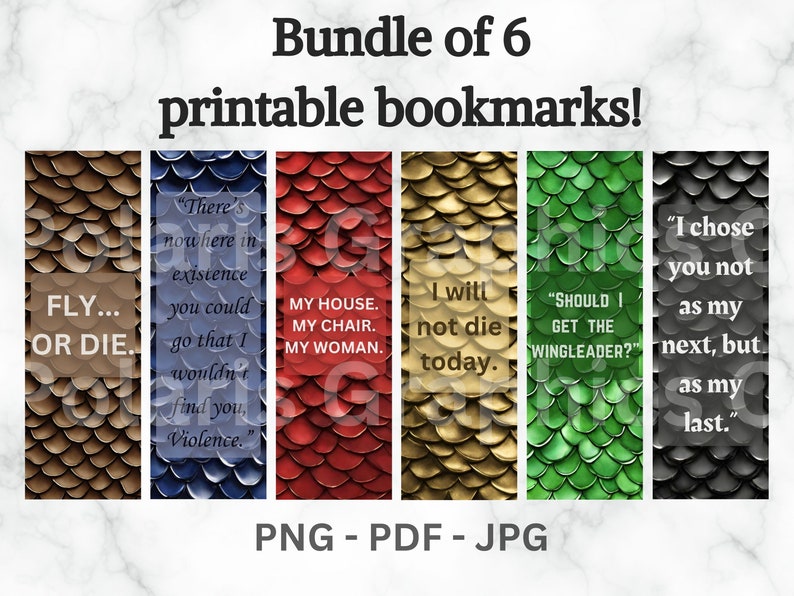 Printable Fourth Wing Dragon Bookmarks, Dragon Scales, Iron Flame ...