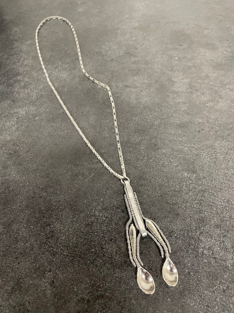 The Double Shovel Wire Wrap Spoon Pendant - Etsy