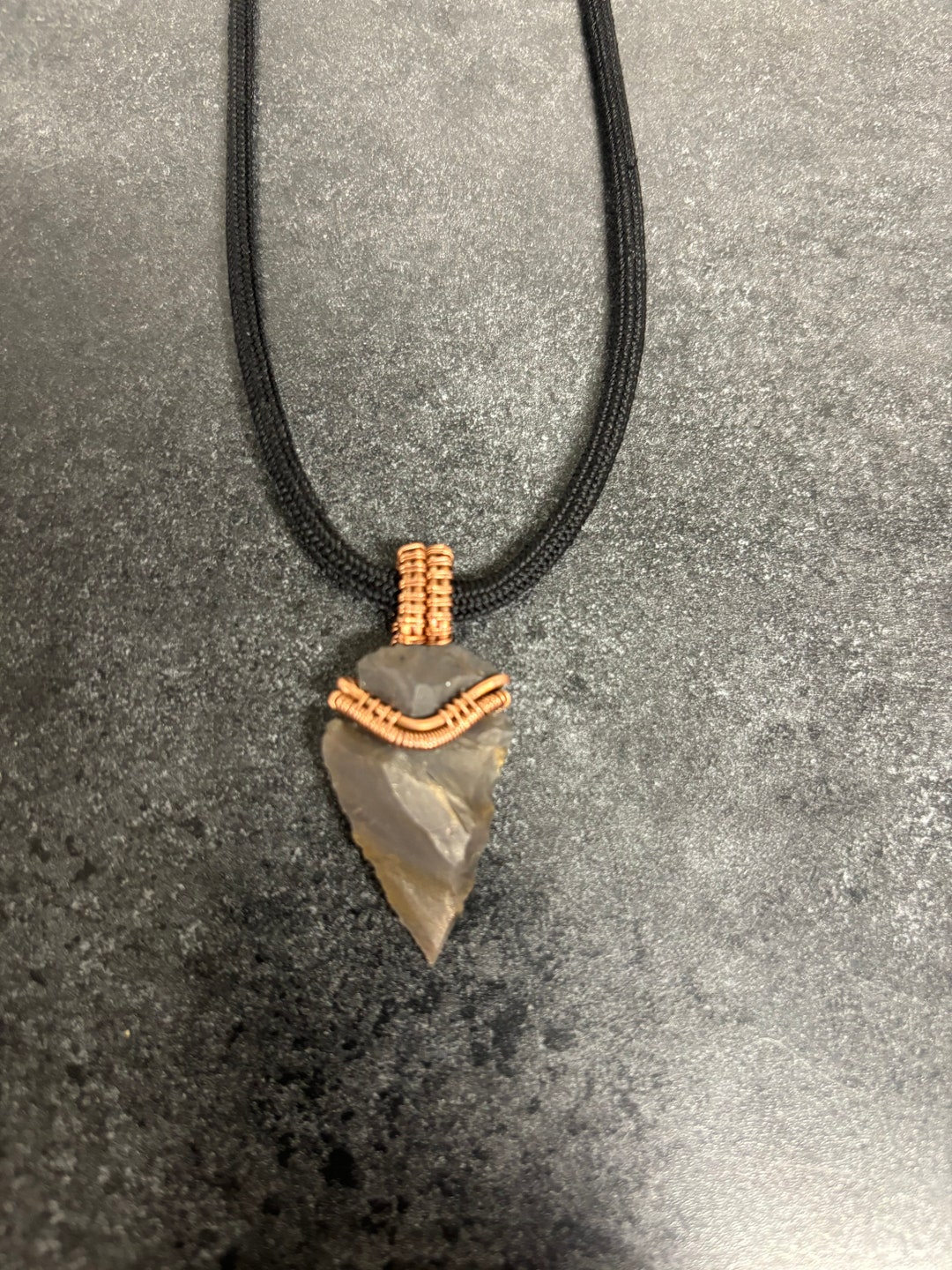 Arrowhead Wire Wrap Necklace - Etsy