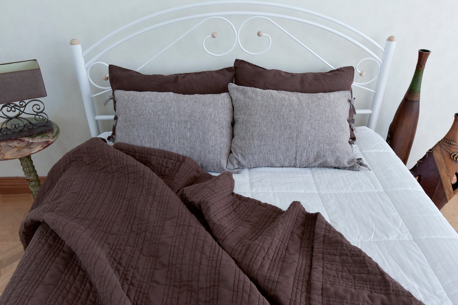 Linen WINTER Quilt Your Custom Options Colors - Etsy