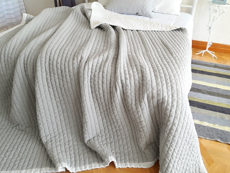 Linen WINTER Quilt Your Custom Options Colors - Etsy