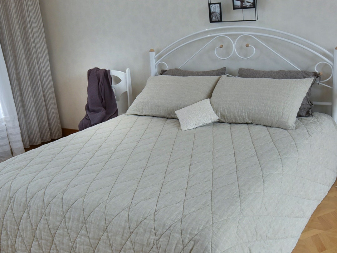 Linen WINTER Quilt, Your Custom Options, Colors Personalization, Linen ...