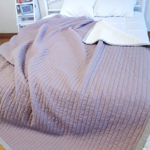 Linen WINTER Quilt Your Custom Options Colors - Etsy