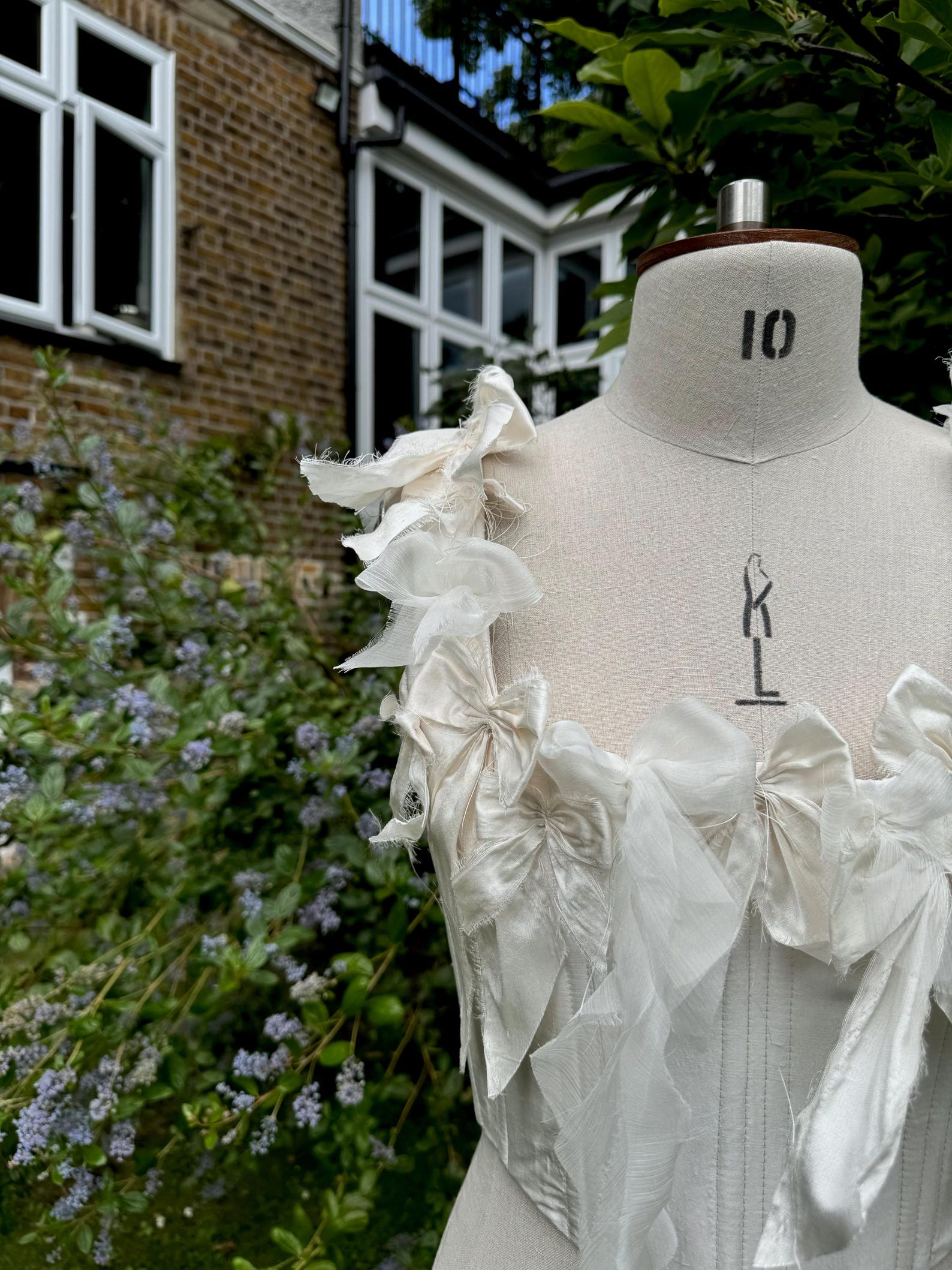 Made to Order Bridal Bow Basque Corset in Pure Silk (with the Sample ...
