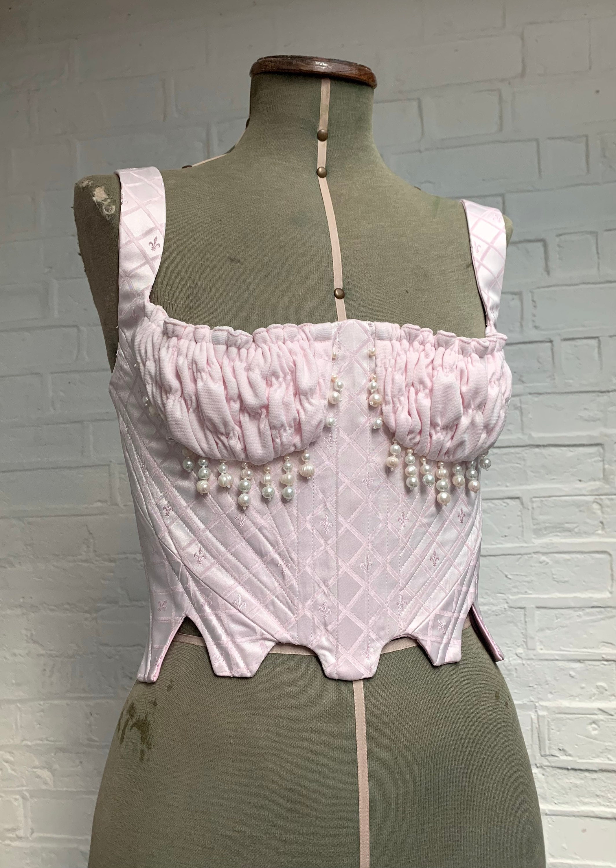 Pink Rococo Princess Corset Bustier made to Order - Etsy