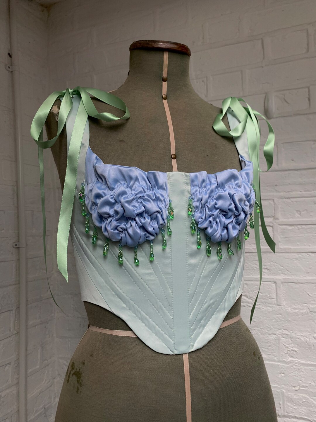 Mermaid Satin Corset Bustier made to Order - Etsy