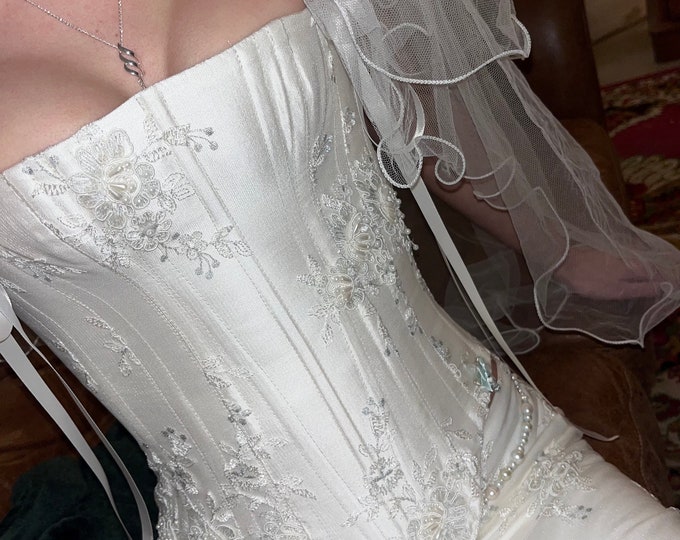 Made to Order Bridal Lace Corset and Maxi Skirt Wedding Set (with Fit ...