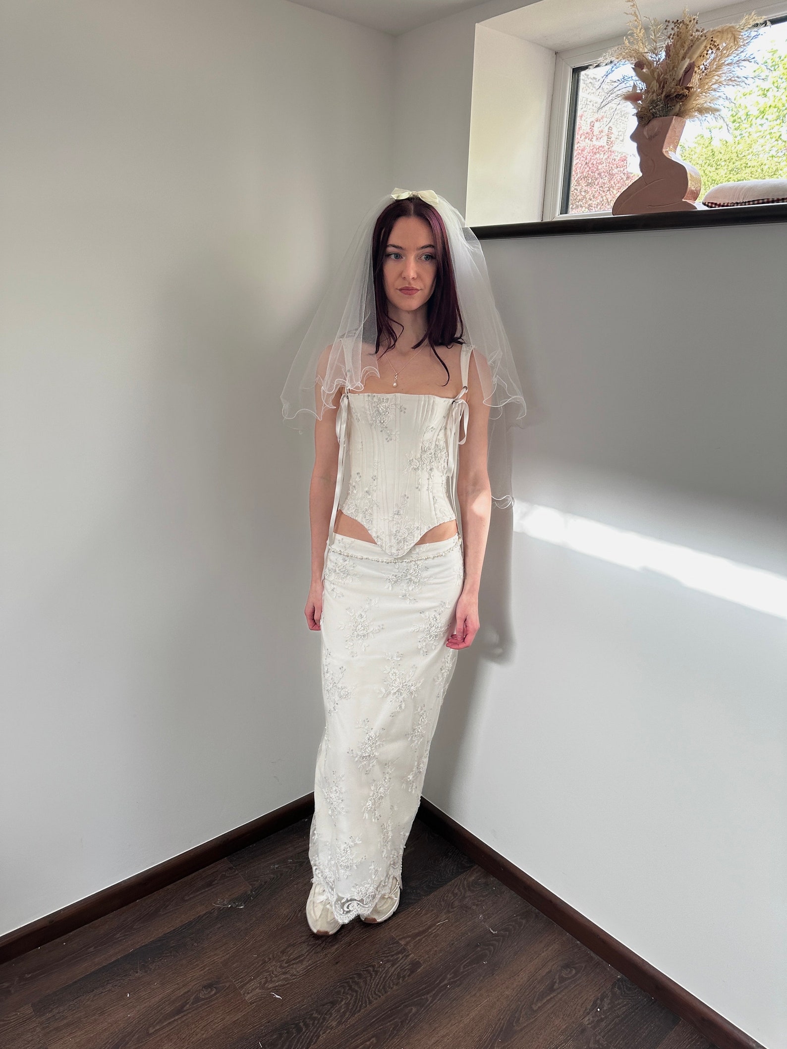 Made to Order Bridal Lace Corset and Maxi Skirt Wedding Set (with Fit ...