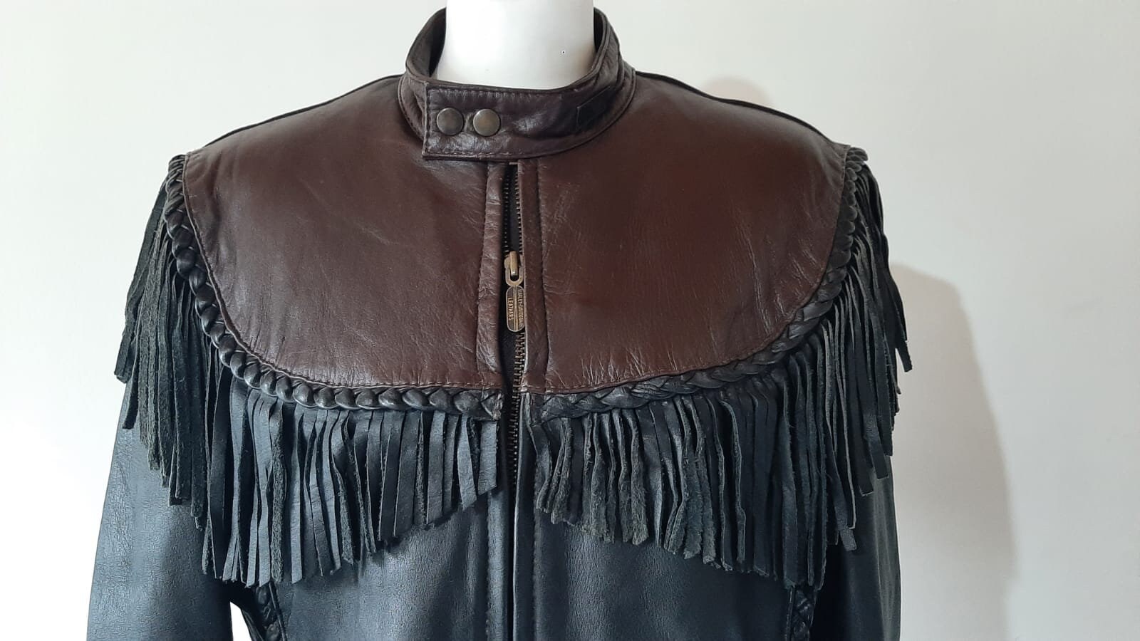 Harley Davidson Real Leather Biker Jacket With Leather Fringing - Etsy