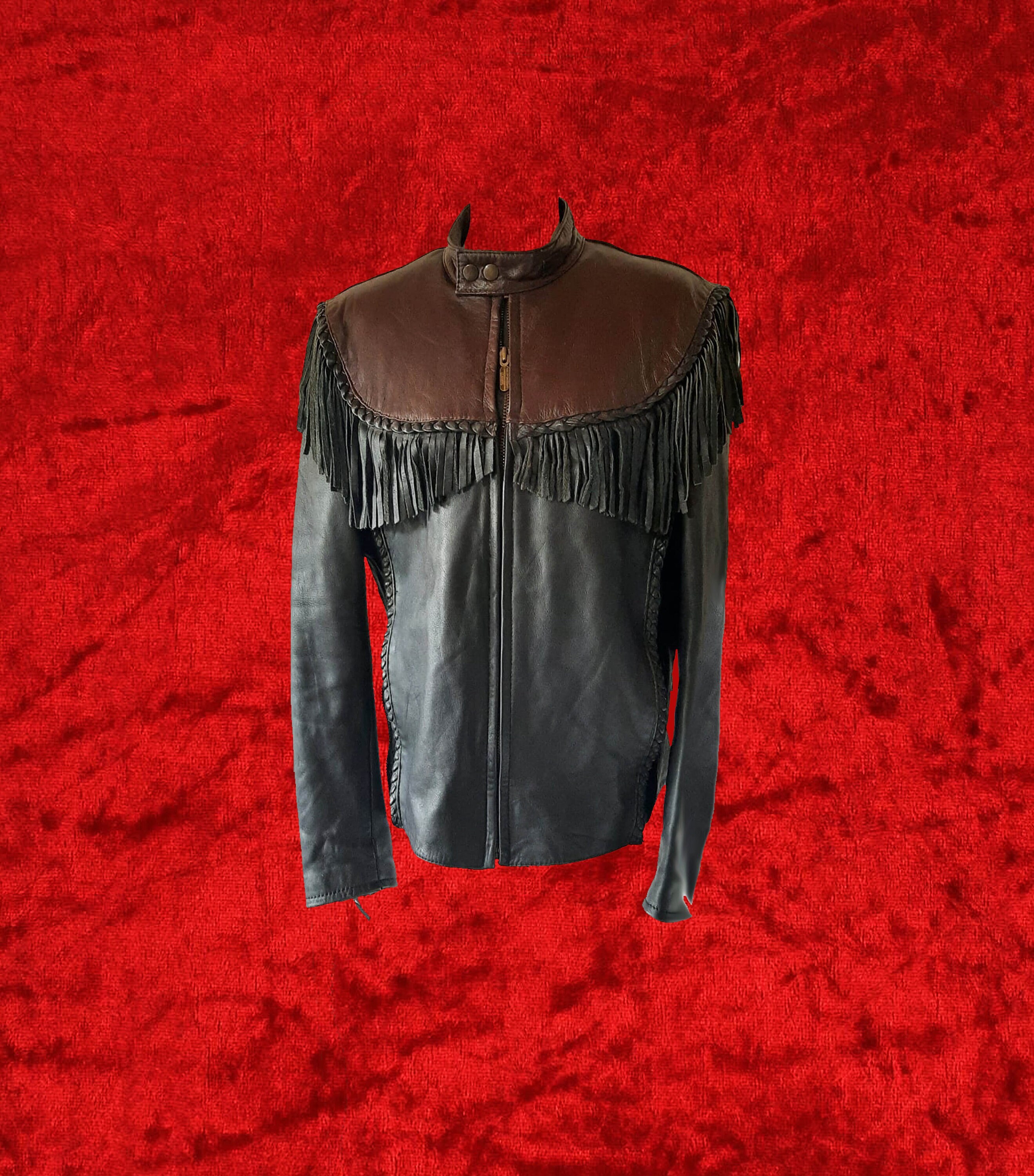 Harley Davidson Real Leather Biker Jacket With Leather Fringing - Etsy