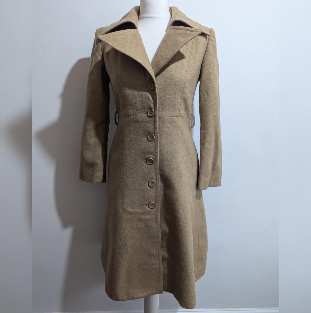 Vintage 1970s Long-length Big Collared Overcoat - Etsy
