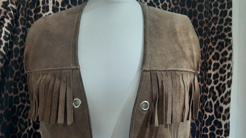 1970s Womens Real Suede Vintage Fringe Dress Waistcoat - Etsy