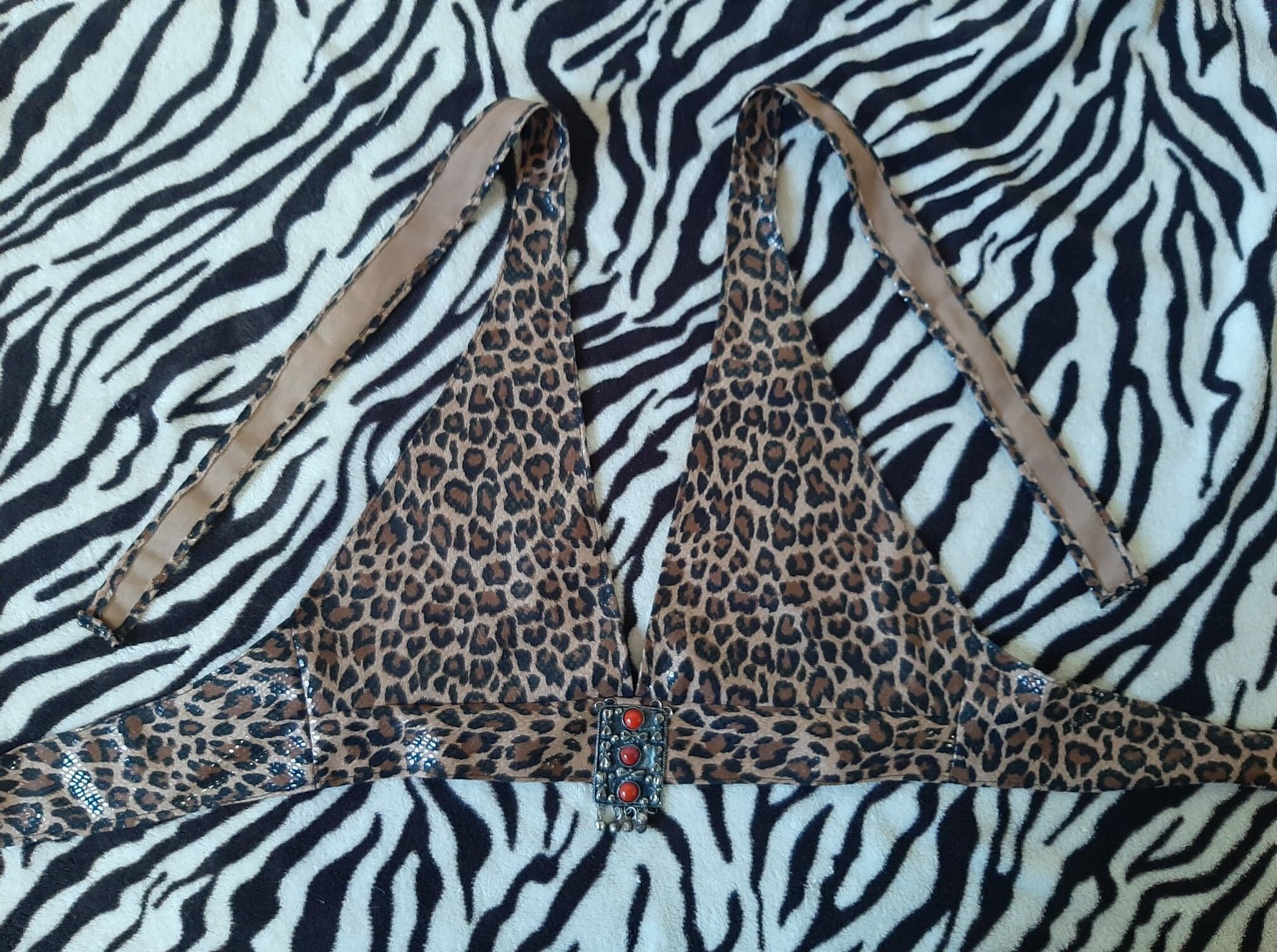Handmade Leopard 70's Style Halter Neck Crop Top - Etsy