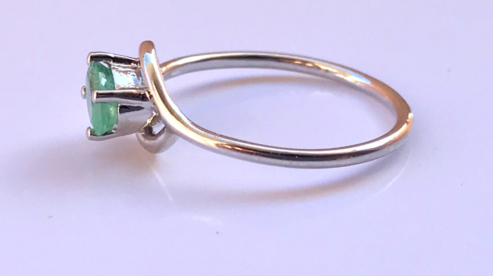 AAA NATURAL EMERALD Ring May Birthstone Green Beryl | Etsy