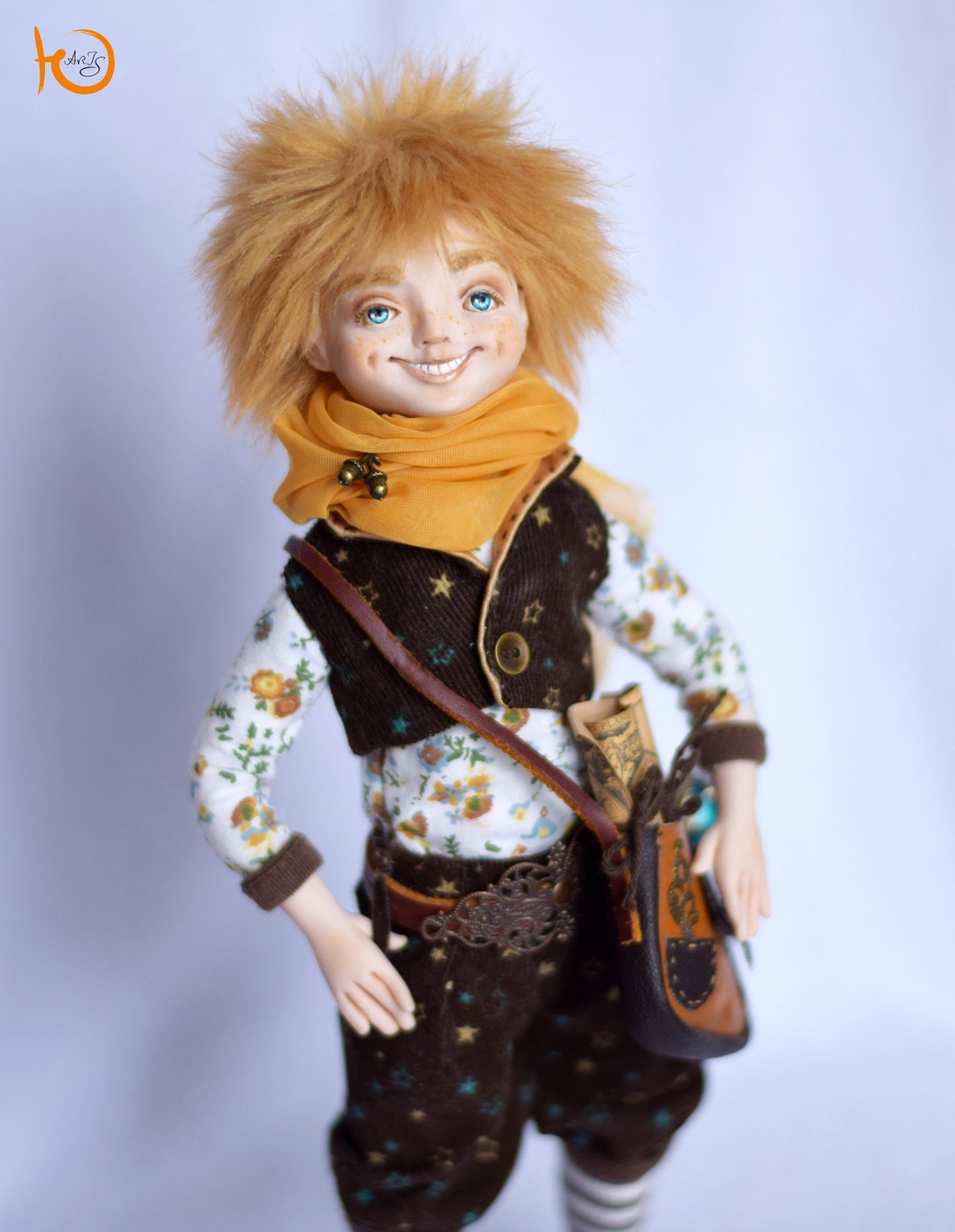 Poupée d'artiste garçon aventurier steampunk de collection en pâte ...