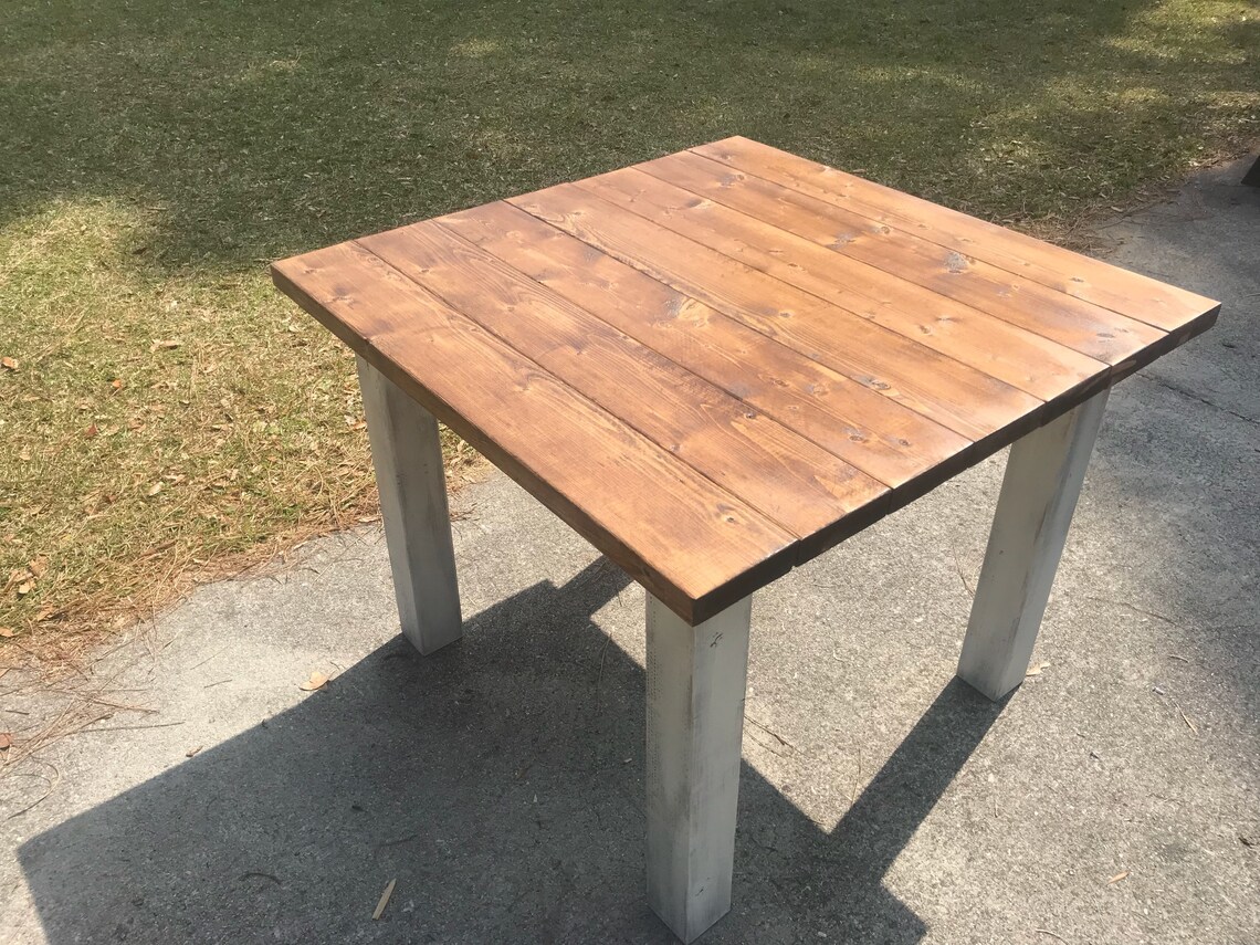 Square Farmhouse Table Rustic Farmhouse Table Provincial | Etsy