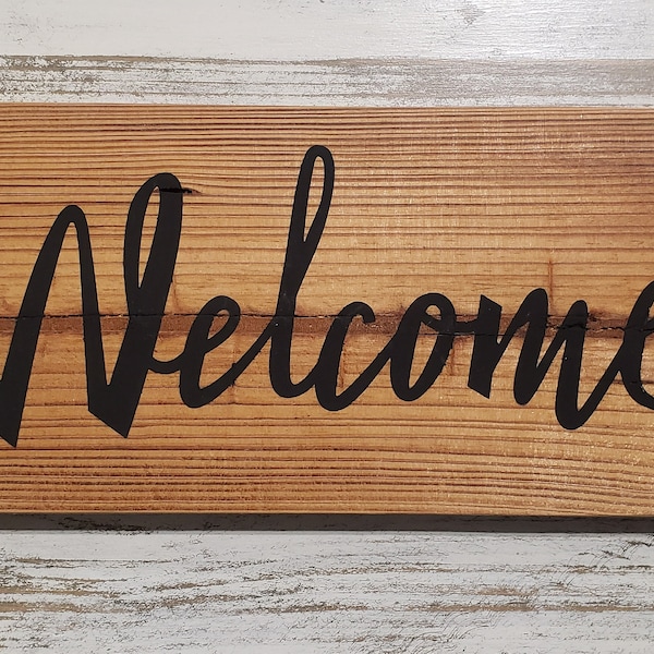 Rustic Welcome Sign - Etsy