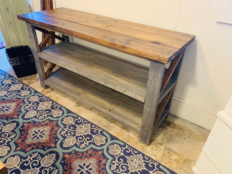 Rustic Wooden Buffet Table Rustic Console Table Farmhouse | Etsy