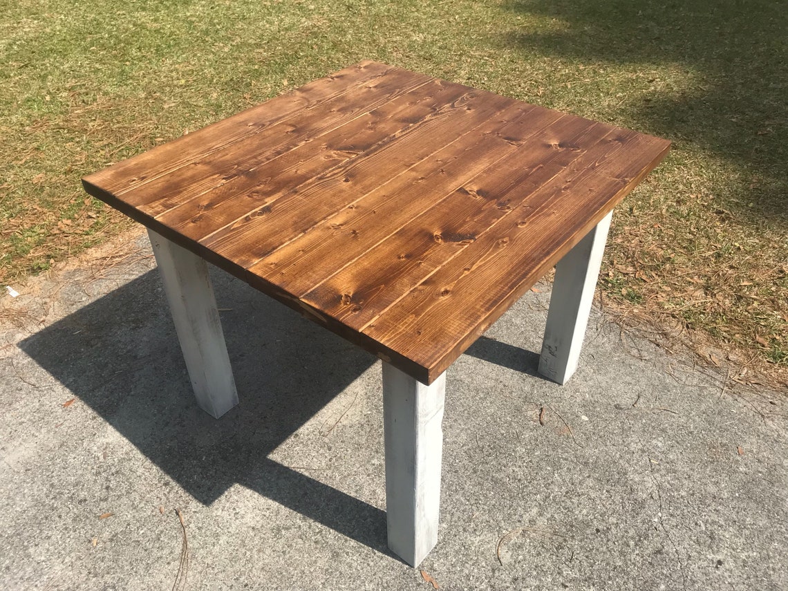Square Farmhouse Table Rustic Farmhouse Table Provincial | Etsy