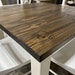 Rustic Square Farmhouse Table With Chairs: Reclaimed Wood, Dark Walnut ...