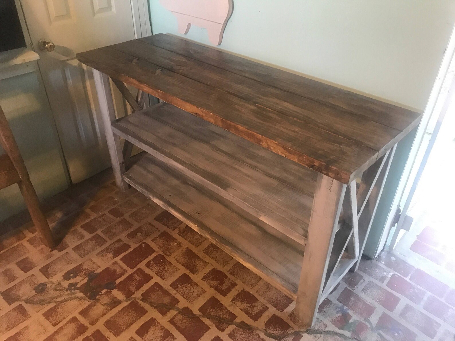 Rustic Wooden Buffet Table Rustic Console Table Farmhouse | Etsy