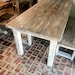 White Wash Farmhouse Table With Benches Rustic Wooden Gray - Etsy