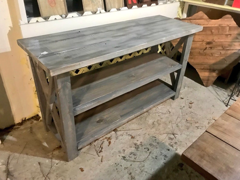 Rustic Wooden Buffet Table Rustic Console Table Farmhouse | Etsy