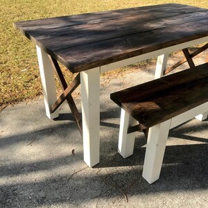 Pub Style Farmhouse Table Rustic Tall Farmhouse Table With Tall Bench ...