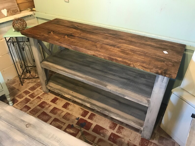Rustic Wooden Buffet Table Rustic Console Table Farmhouse | Etsy