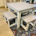 Square Farmhouse Table Rustic Farmhouse Table Dining Set - Etsy