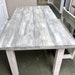 White Wash Farmhouse Table With Bench: Rustic Gray Wood Dining Set - Etsy