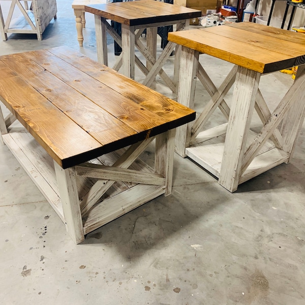 Rustic End Table - Etsy