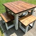 Square Small Farmhouse Table, Rustic Table, Small Dining Set With ...