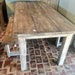 White Wash Farmhouse Table With Benches Rustic Wooden Gray White Wash ...