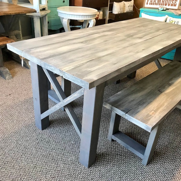 Rustic Gray Table - Etsy