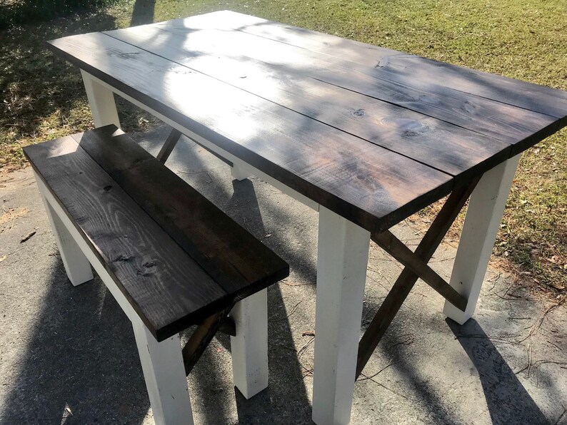 Pub Style Farmhouse Table Rustic Tall Farmhouse Table With | Etsy