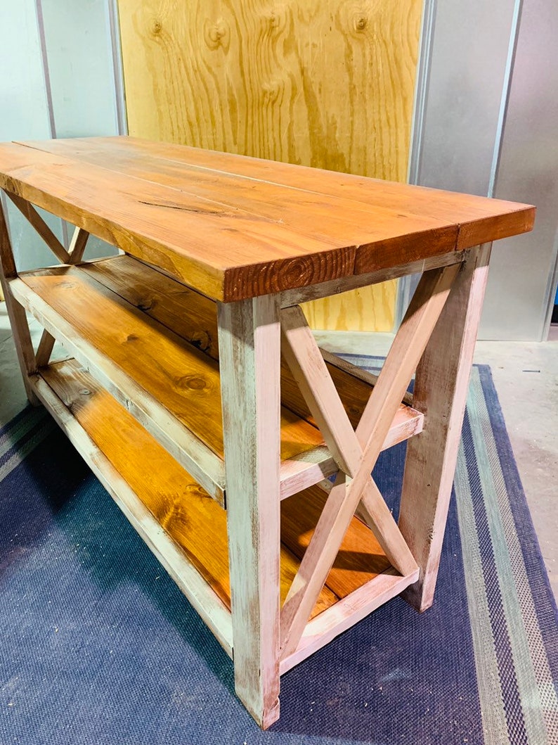 Rustic Wooden Buffet Table Rustic Console Table Farmhouse | Etsy