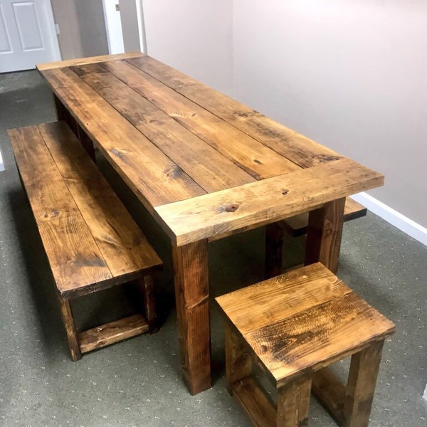 Rustic Dining Table - Etsy