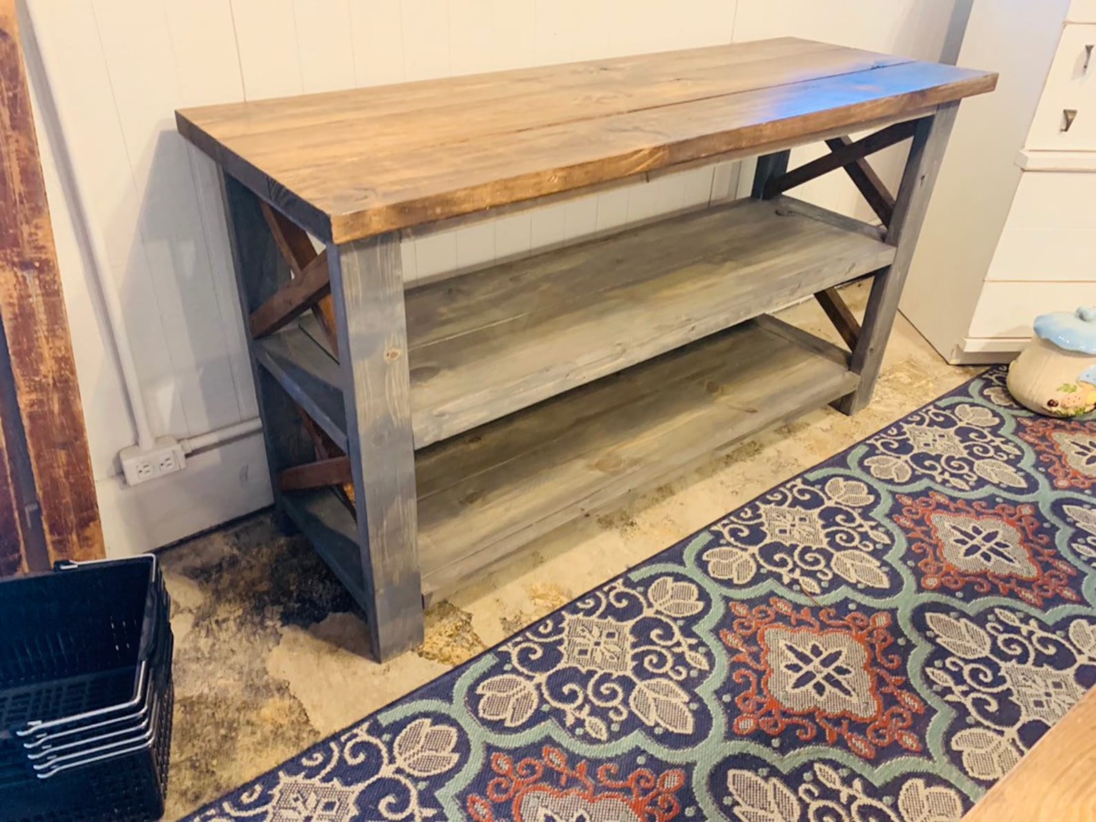Rustic Wooden Buffet Table Rustic Console Table Farmhouse - Etsy