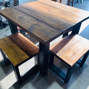 Square Farmhouse Table Modern Farmhouse Table Dining Set - Etsy